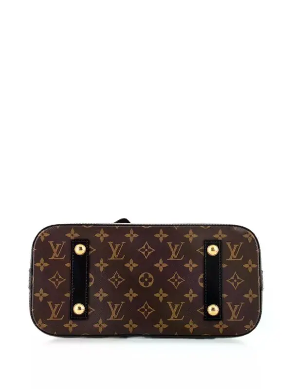 LOUIS VUITTON Alma Handbag Vernis With Monogram Canvas Pm Satchel - Black