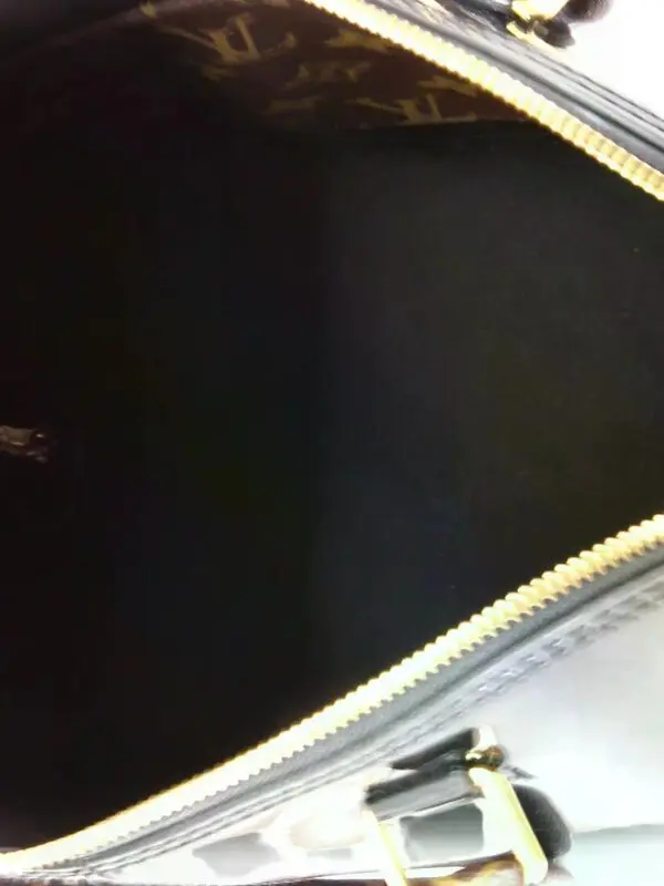 LOUIS VUITTON Alma Handbag Vernis With Monogram Canvas Pm Satchel - Black