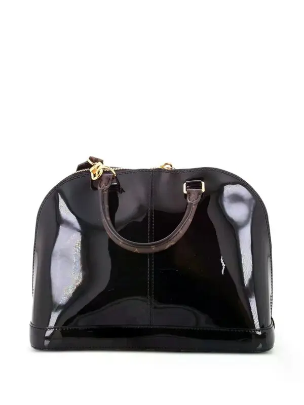 LOUIS VUITTON Alma Handbag Vernis With Monogram Canvas Pm Satchel