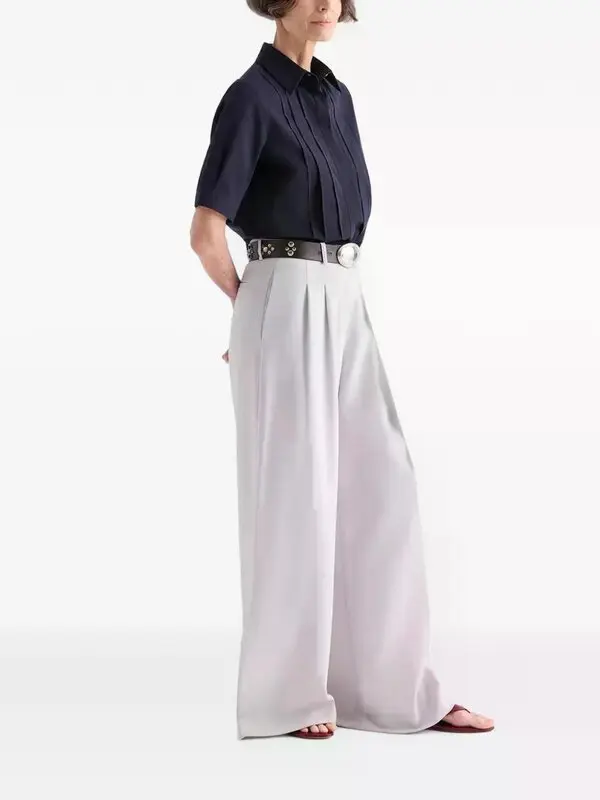 TWP Pleated Short-sleeve Shirt