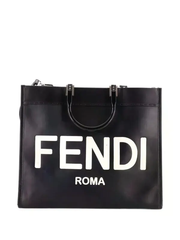 Fendi Sunshine Shopper Leather Medium Tote Bag
