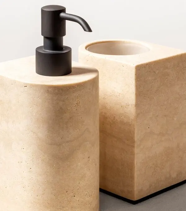 GIOBAGNARA Marble-effect Nobble Marble Soap Dispenser