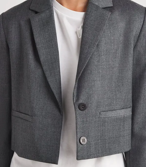 Claudie Pierlot Wool Cropped Blazer