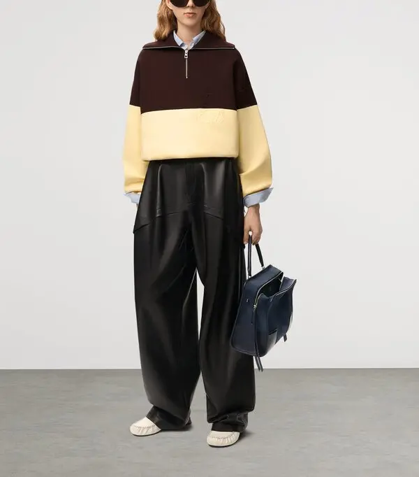 Loewe Cotton-blend Quarter-zip Sweatshirt
