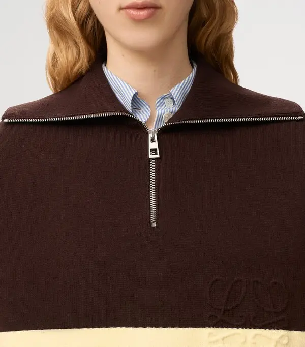 Loewe Cotton-blend Quarter-zip Sweatshirt