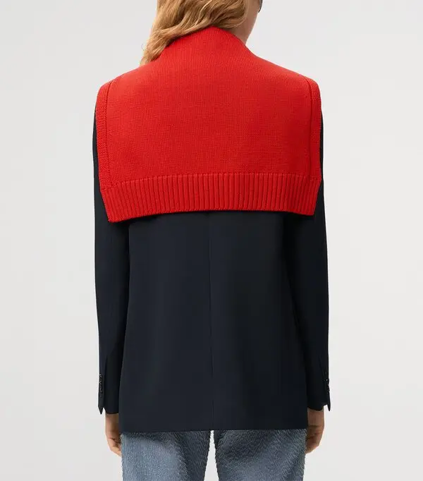 Loewe Wool Knitted-overlay Blazer