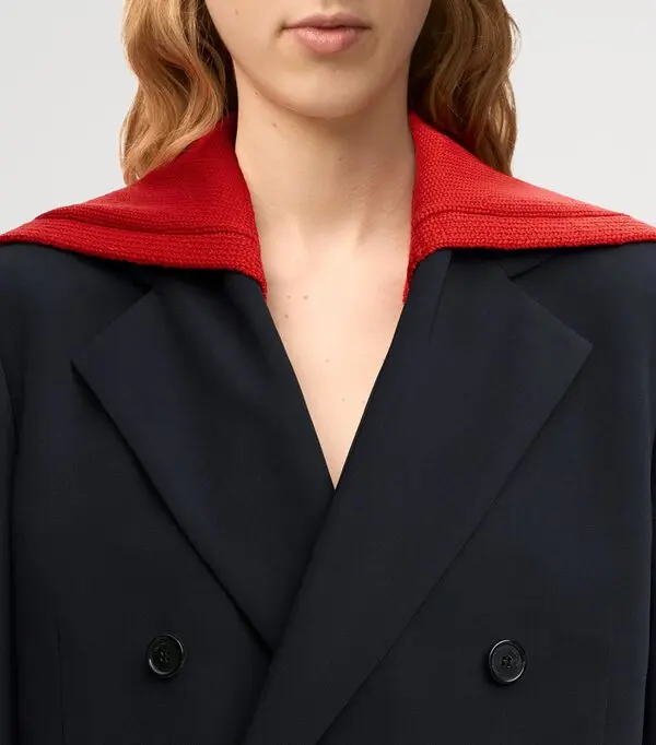 Loewe Wool Knitted-overlay Blazer