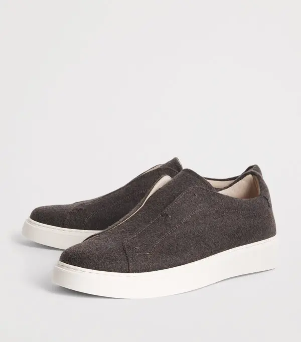 Eleventy Flannel Slip-on Sneakers