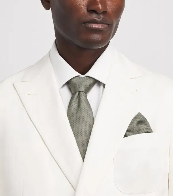 Corneliani Silk Necktie And Pocket Square Set
