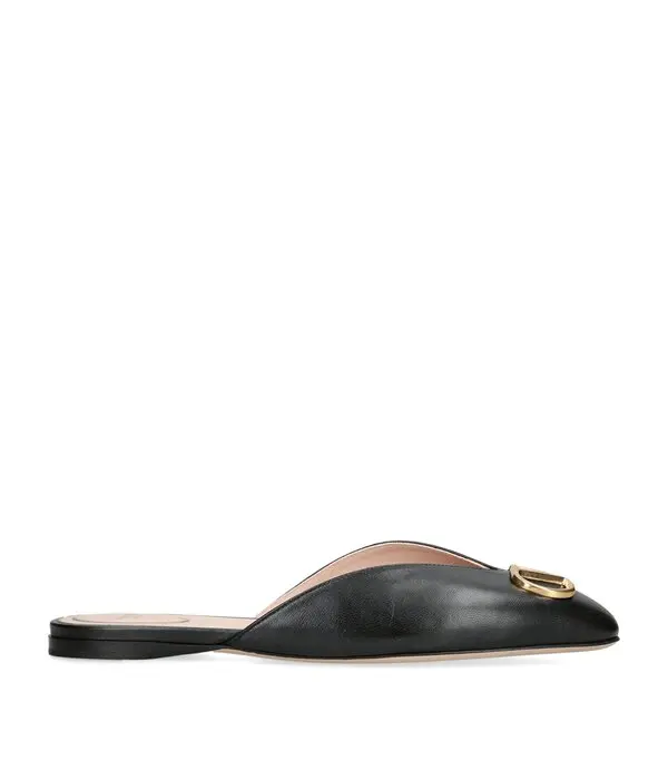 Valentino Garavani Leather Vlogo Signature Mules
