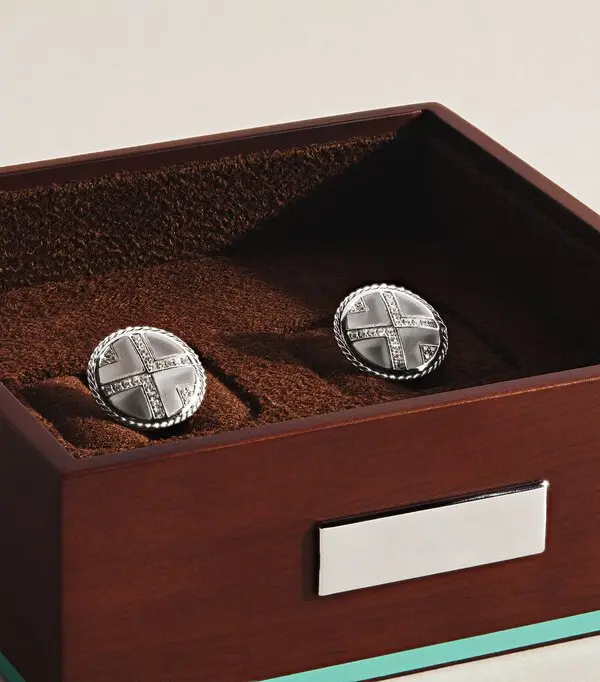 Tateossian Gold, Diamond And Rock Crystal Cufflinks