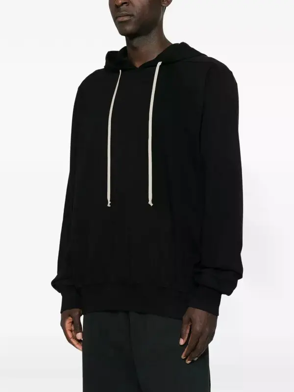 Rick Owens Cotton Drawstring Hoodie - Black