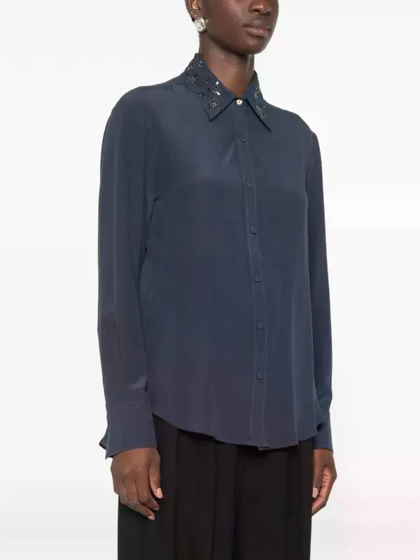TRAME AUREE Crystal-embellished Long-sleeve Shirt