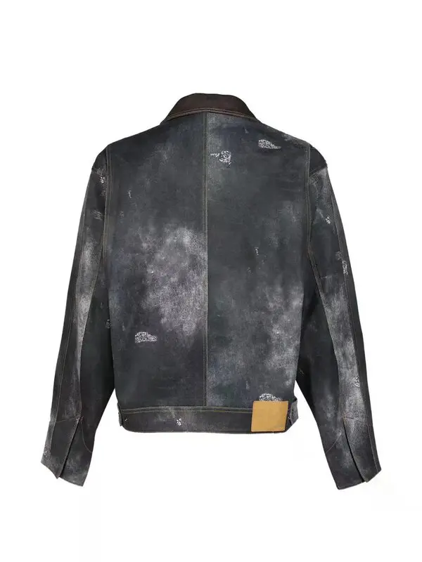 We11Done Distressed Faded-effect Jacket