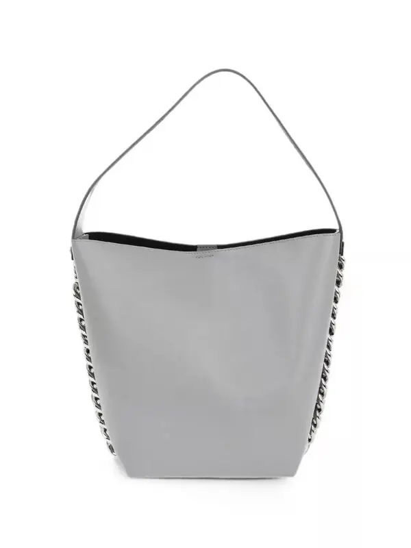 Givenchy Leather Shoulder Bag With Chain Detail - Grey