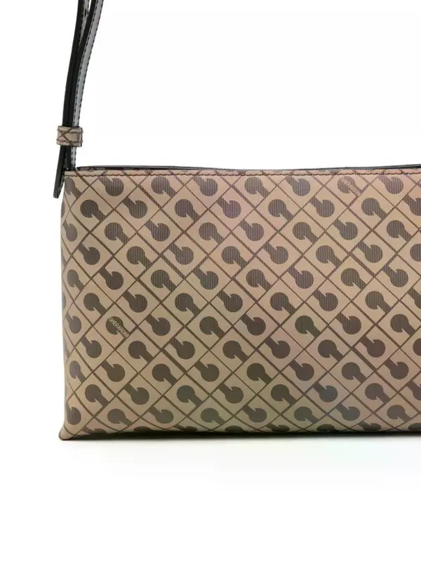 GHERARDINI Monogram-print Shoulder Bag - Neutrals