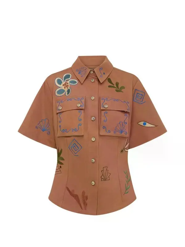 ALEMAIS Embroidered Fitted Shirt