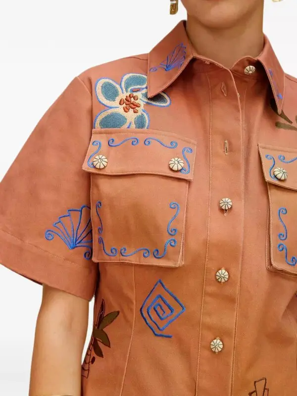 ALEMAIS Embroidered Fitted Shirt