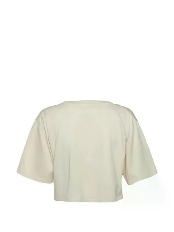 Celine Logo-print Cropped T-shirt