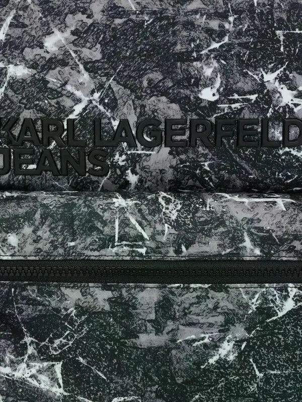Karl Lagerfeld All-over Print Logo Backpack