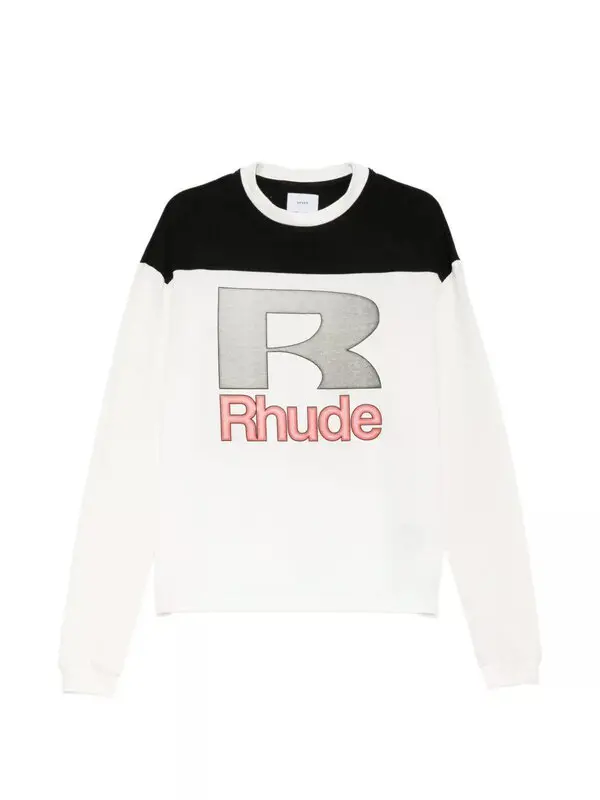 Rhude Logo-print Panelled T-shirt - White