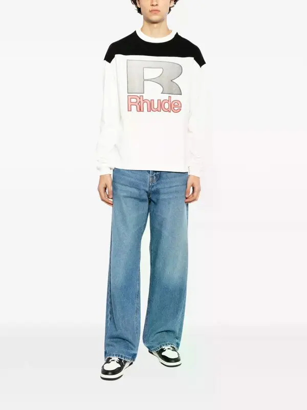 Rhude Logo-print Panelled T-shirt