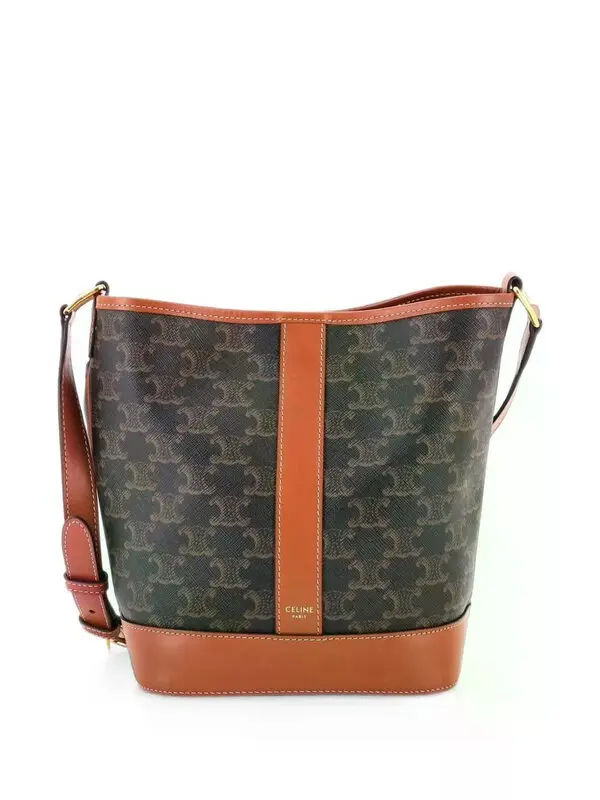 Celine Triomphe Coated Canvas Small Bucket Bag