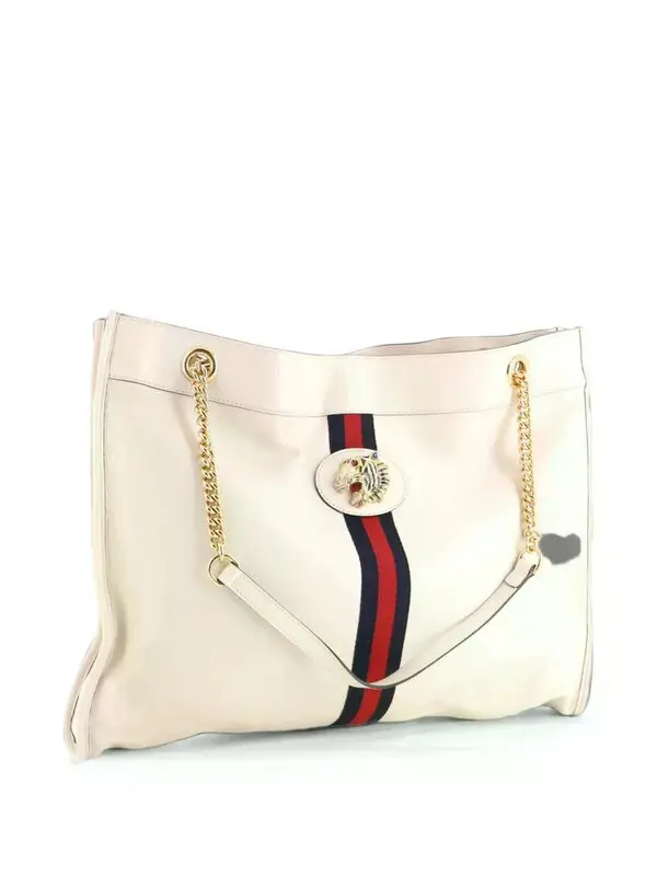 Gucci Rajah Chain Leather Large Tote Bag
