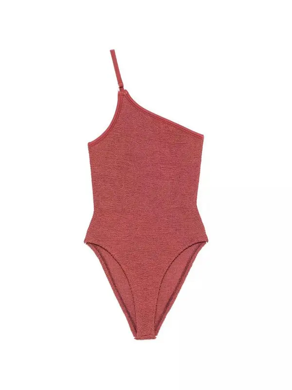 Hunza G One-shoulder Seersucker Swimsuit - Pink