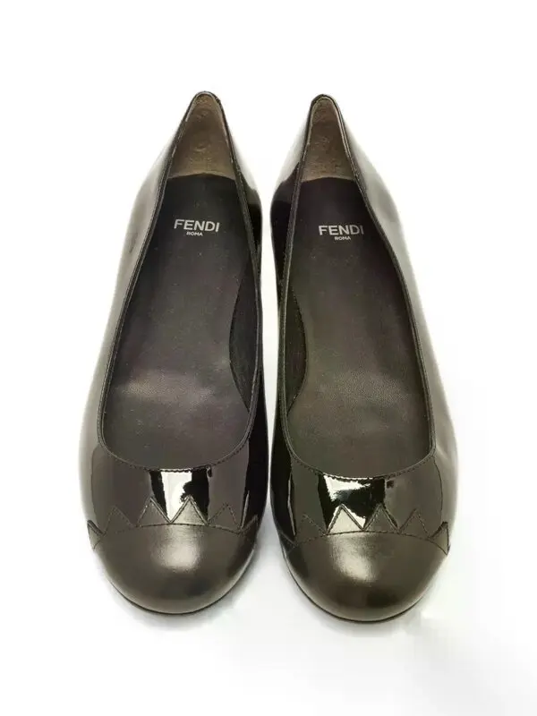 Fendi Zig-zag Cap Toe Ballet Flats