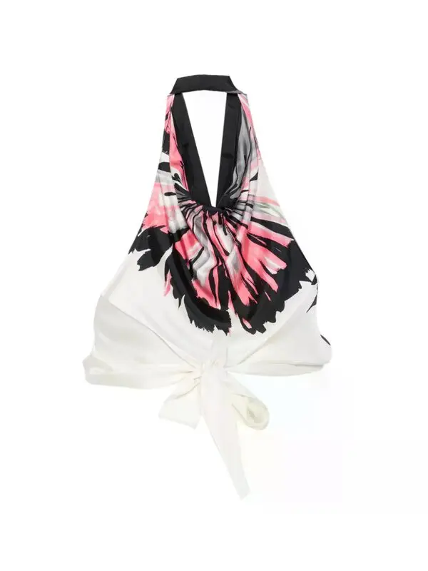 Gucci 2000s Floral-print Halterneck Top
