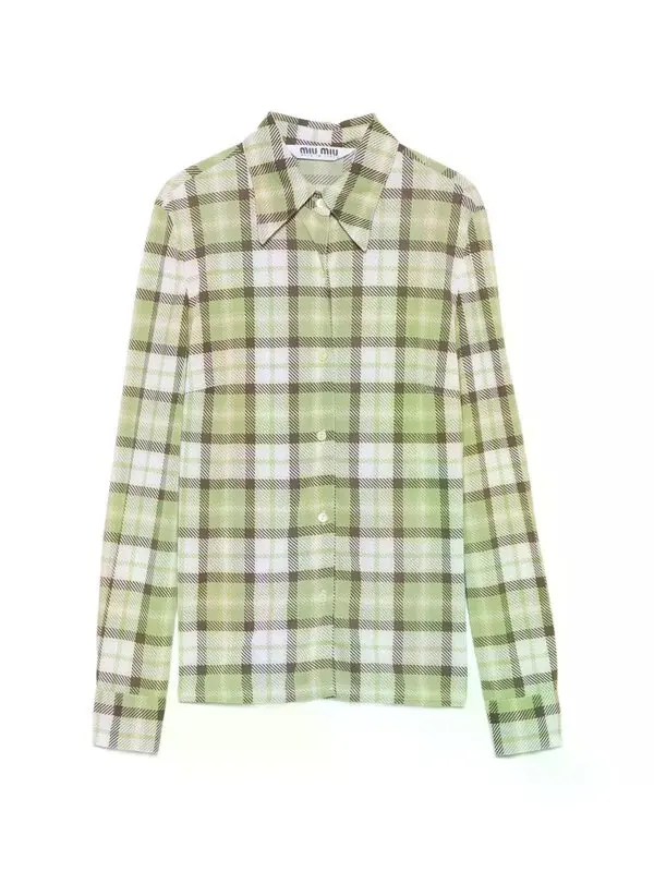 Miu Miu 2000s Check-print Shirt