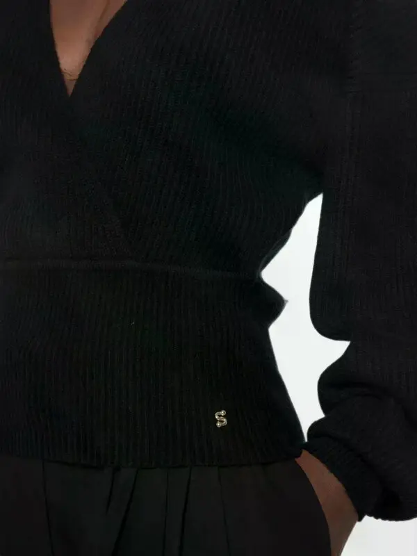 Sportmax Ribbed Wrap-style Sweater
