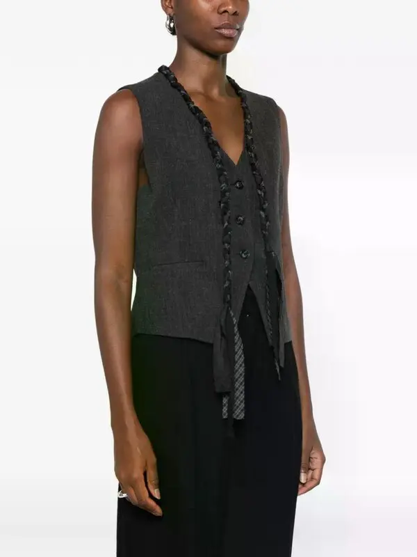 ELEH Braided-trim Sleepless Waistcoat