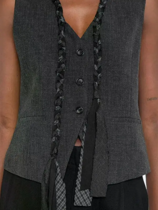 ELEH Braided-trim Sleepless Waistcoat