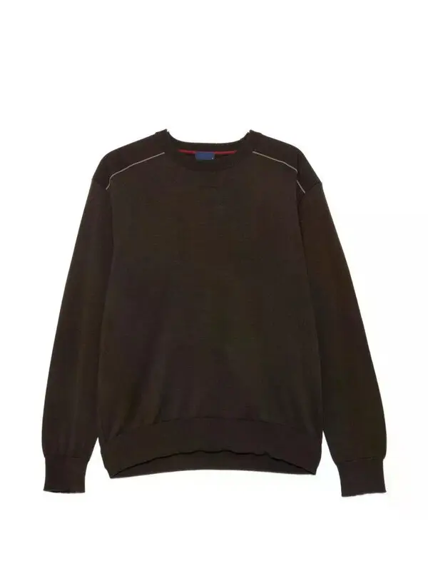 Paul & Shark Contrast-trim Crew-neck Sweater