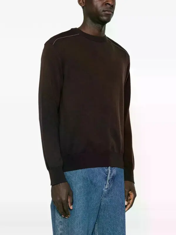 Paul & Shark Contrast-trim Crew-neck Sweater