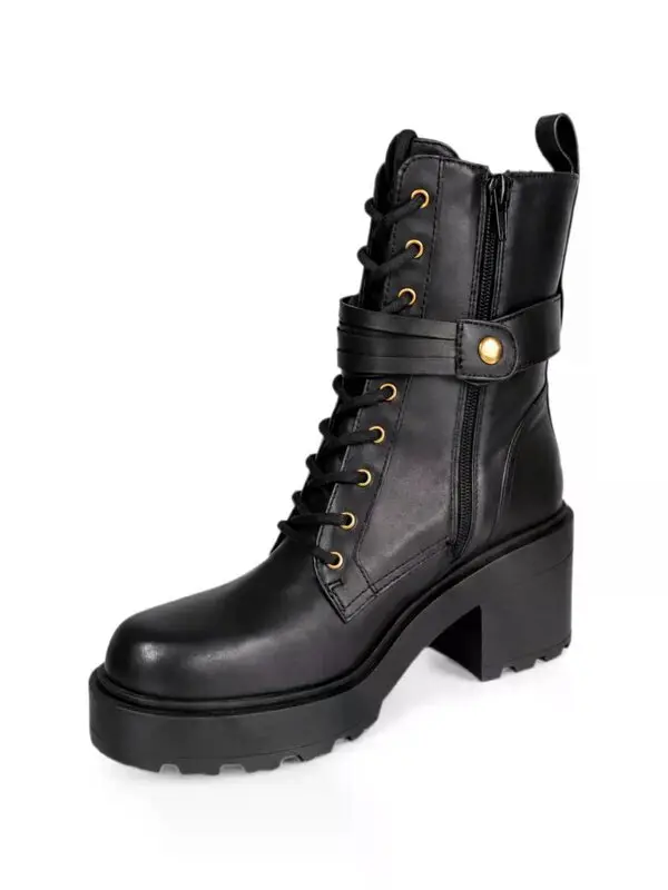 Pinko Buckle-strap Lace-up Ankle Boots