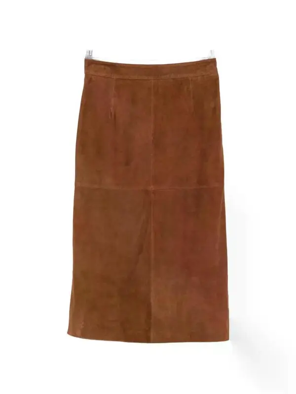 Marella Suede Midi Skirt - Brown
