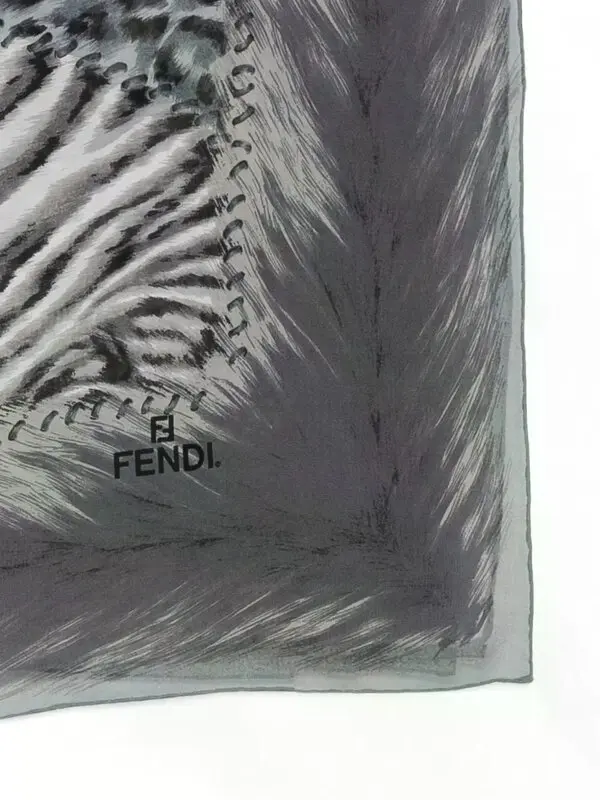 Fendi 1990s Patchwork Animal-print Scarf