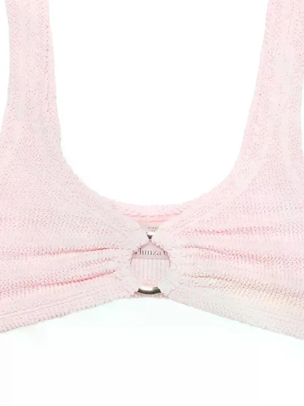 Hunza G Crinkle-effect Ring-detail Bikini