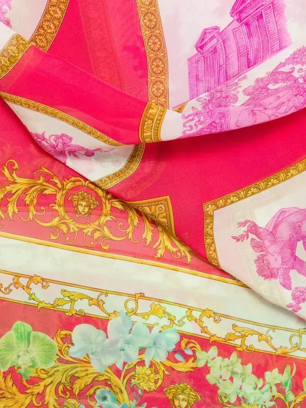 Versace 1990s Barocco Print Scarf