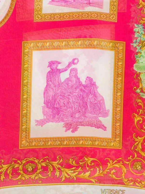 Versace 1990s Barocco Print Scarf
