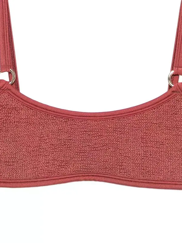 Hunza G Crinkled-finish Ring-detail Bikini - Pink