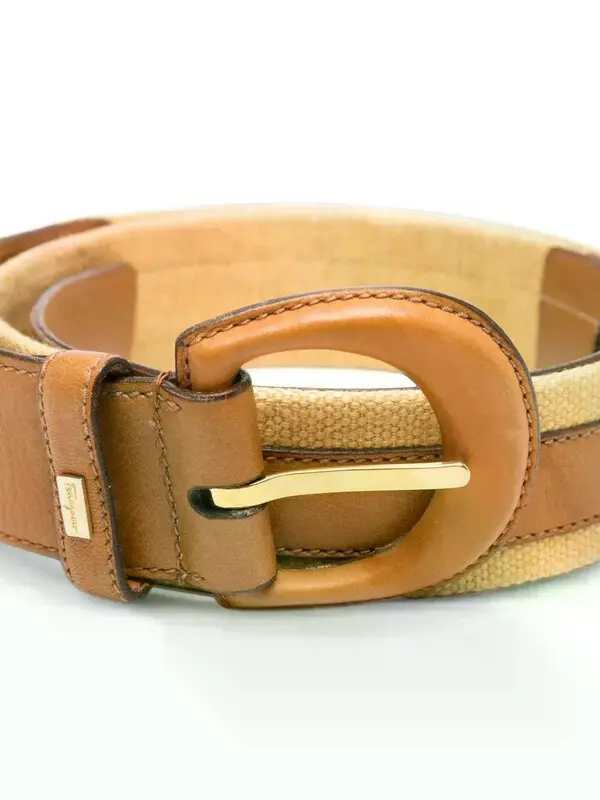FERRAGAMO 1990s Panelled Buckle Belt