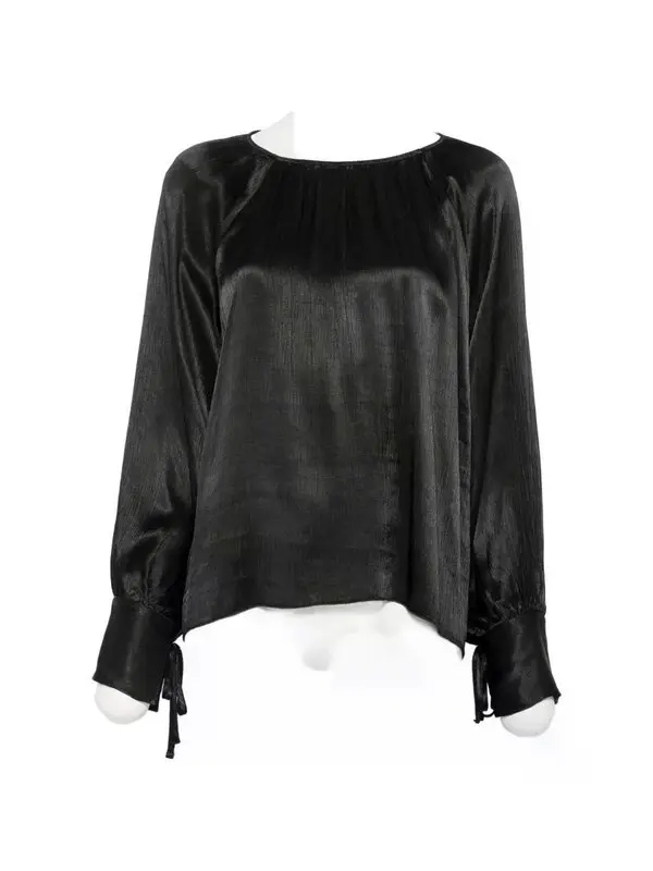 Dixie Satin-finish Tie-cuff Top