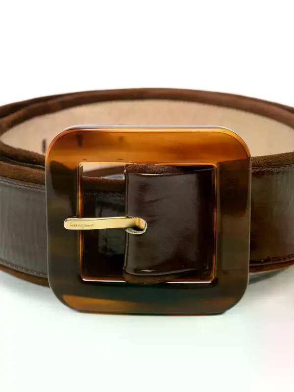 FERRAGAMO 1970s Tortoiseshell-effect Buckle Belt