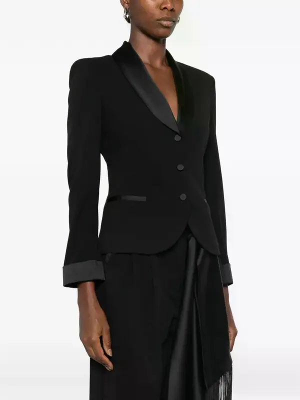 Imperial Satin-trim Single-breasted Jacket