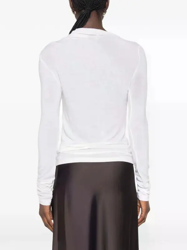 Imperial Draped Long-sleeve Top