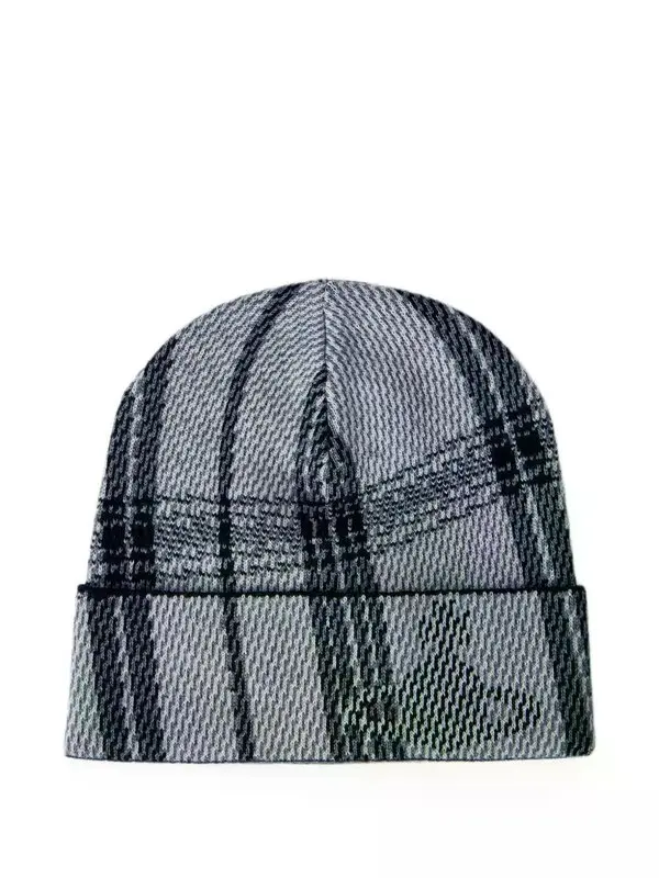 VIVIENNE WESTWOOD Tartan Beanie - Black